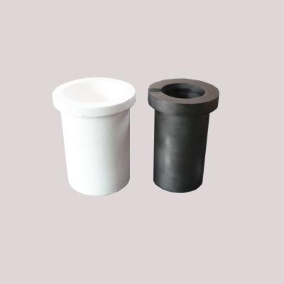 China High Temperature Small Graphite Crucible 1kg-8kg with Ceramic Shell for Metal Melting for sale