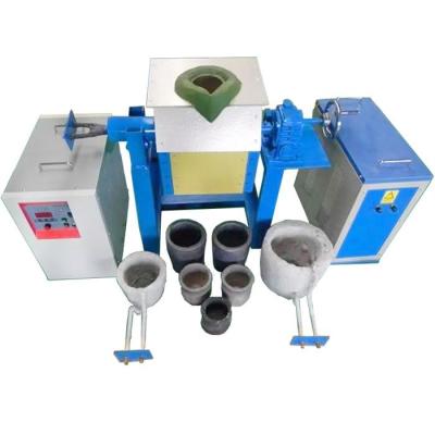 China IGBT Medium Frequency Induction Melting Furnace 30kw 10kg Silver Gold Copper Smelter for sale