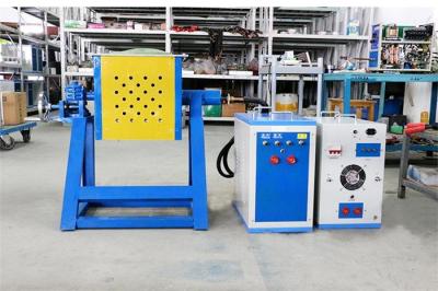 China IGBT 110kW Brass Induction Melting Furnace Compact Heater for Gold Melting 150kg for sale