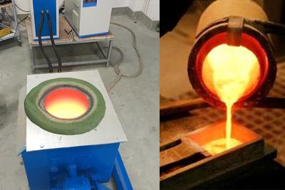 China IGBT Induction Melting Furnace 45KW 20kg for Gold Silver Copper Steel Smelting for sale