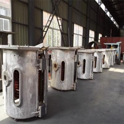 China 0.75T Copper Metal Smelting Furnace 1800 Degree Medium Frequency Induction Melting Equipment for sale