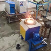 China 45kw 20kHz Brass Induction Melting Furnace 50kg Copper Melting Equipment for sale