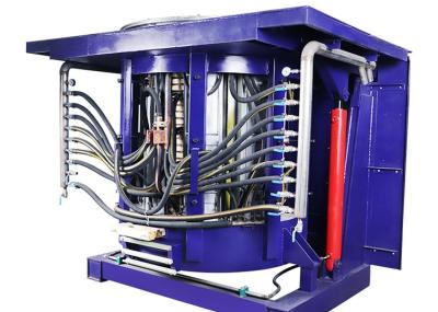 China Medium Frequency 2T Industrial Melting Furnace for Aluminum Can Ingot Scrap 2000kg 1400KW for sale