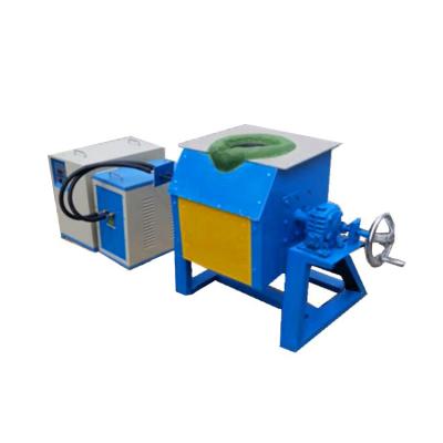 China 110kw Induction Melting Furnace Manual Tilting 50kg Steel Capacity IGBT Heating Unit for sale