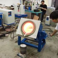 China Induction Heater Controller 110kw Melting Frunace Manual Tilting For 50 Kg Iron for sale