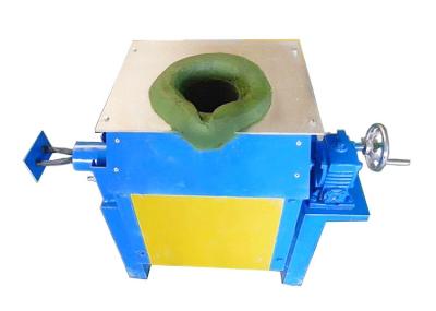 China 110KW Tilting Crucible Aluminum Scrap Melting Furnace Medium Frequency 50kg Capacity for sale