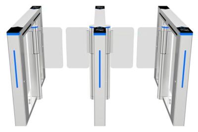 China RS485/TCP-IP Communication Interface Speed Gate with Standard 300mm Swing Arm Length and Illegal Intrusion Alarm for sale