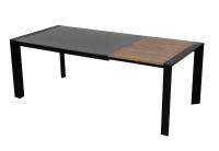 China Ceramic Top Extendable Dining Table 2000mm Length With Black Iron Leg for sale