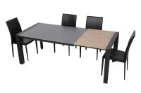 China Ceramic Top Extendable Dining Table 2000mm Length With Black Iron Leg for sale