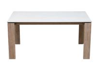 China 1500*800mm Ceramic Material Dining Table With Fixed Type Wooden  Leg for sale