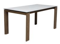 China 1500*800mm Ceramic Material Dining Table With Fixed Type Wooden  Leg for sale