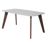 China 1600*850mm Ceramic  Top  Dining Table With Fixed Type Wooden  Leg for sale