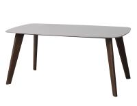 China 1600*850mm Ceramic  Top  Dining Table With Fixed Type Wooden  Leg for sale