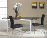 China 1700mm Extendable Glass Dining Table Impact Resistant With Iron legs for sale