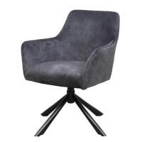 China Grey Modern Swivel Chair Dining Room Furniture With Customizable Size for sale