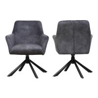 China Grey Modern Swivel Chair Dining Room Furniture With Customizable Size for sale