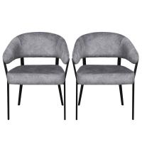 China Modern Design Grey Upholstered Arm Chair With Accent Appearance And Low Back Dc-7553 for sale