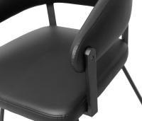 China Sleek Design Black Swivel Dining Chairs Easy Cleaning for Dining Room Seating for sale