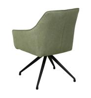 China Green Comfortable Modern Leather Dining Chair Easily Wiped Down For Living Room for sale