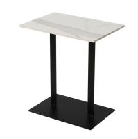 China Modern Design Smooth Surface Ceramic Side Table Resistant Scratches With Iron Base for sale