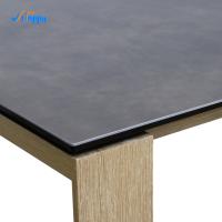 China 1800*900mm Modern white Fixed Ceramic top Dining Table, flat packed for sale