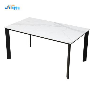 China 1500*850mm contemporary custom Ceramic top Dining Table, flat packed for sale