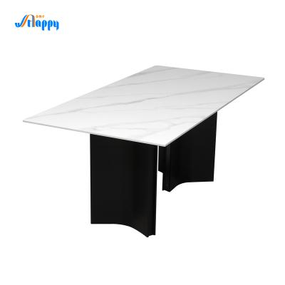China 1800*900mm Contemporary Customized Ceramic Top Dining Table, Knock-Down,Indoor for sale