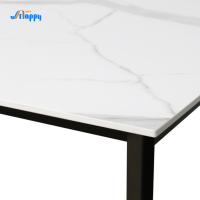 China 1500*850mm contemporary customized Ceramic top Dining Table, knock down for sale