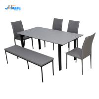 China 1800*850mm Knock-Down Solid Top Dining Table With Ceramic Top Dt-996-165 for sale