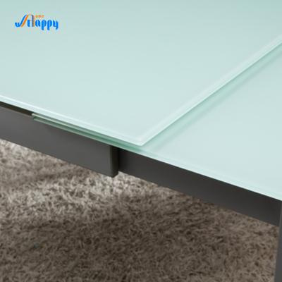 China Easy Cleaning 1400mm Length Rectangular Extendable Table With Iron Legs Dt-964-110 for sale