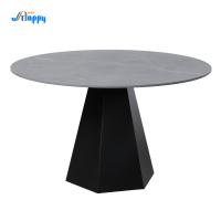 China Corrosion Resistance Black Round Dining Table With Contemporary Type DT-1022 for sale