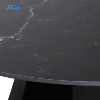 China Corrosion Resistance Black Round Dining Table With Contemporary Type DT-1022 for sale