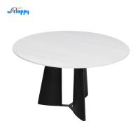 China Diameter 1200mm Modern Round Dining Table Contemporary Design With Iron Base DT-1021 for sale