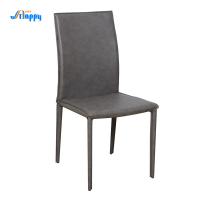 China PU Leather Grey Leather Dining Chairs Long Lasting With Iron Frame  Dc-7511 for sale