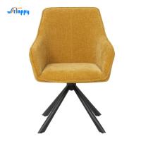 China Contemporary Real Leather Swivel Dining Arm Chair Dc-7536 With Modern Design for sale