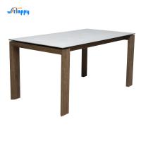 China 1500mm Modern Ceramic Top Dining Table Corrosion Resistance For Indoor Use DT-1009-150 for sale