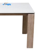 China 1500mm Modern Ceramic Top Dining Table Corrosion Resistance For Indoor Use DT-1009-150 for sale