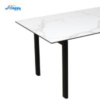 China 850mm Fixed Type Contemporary Ceramic Dining Tables Modern Design Knock Down Furniture DT-996 for sale