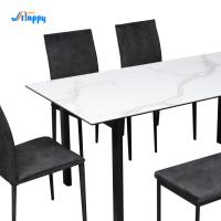 China 850mm Fixed Type Contemporary Ceramic Dining Tables Modern Design Knock Down Furniture DT-996 for sale