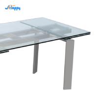 China Contemporary DT-31120 Adjustable Glass Dining Table KD Type With 2000mm Size for sale