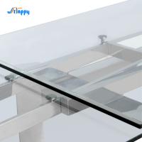 China Contemporary DT-31120 Adjustable Glass Dining Table KD Type With 2000mm Size for sale