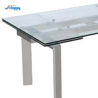 China 2000mm Length Rectangular Extendable Dining Table With Glass Top  DT-31120 for sale
