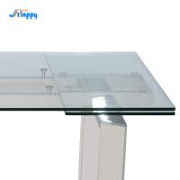 China 2000mm Length Rectangular Extendable Dining Table With Glass Top  DT-31120 for sale