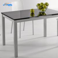 China 1700mm Length Extendable Glass Table Easy To Clean For Home Use DT-914-110 for sale