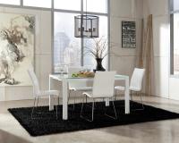 China Tempered Glass Top Extendable Glass Table DT-970 90cm Width For Showroom for sale