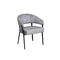 China DC-7553 Model Elegant Grey PU Armchair with Low Back and Stylish Accent for sale