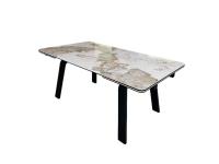 China FUPENG's Extendable Dining Table DT-1031 Ceramic And Tempered Glass Panels For Home Small Spaces for sale