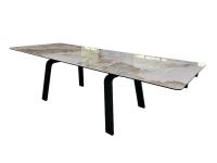 China FUPENG's Extendable Dining Table DT-1031 Ceramic And Tempered Glass Panels For Home Small Spaces for sale
