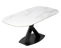 China Dt-1031 Modern Fixed Type Ceramic Top Dining Table 1700*900mm Knock Down with Custom Option in White for sale