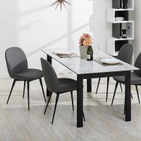 China 1800*850mm Modern Custom White Or Black Ceramic Top Dining Table, Knock-down, Fixed Type for sale
